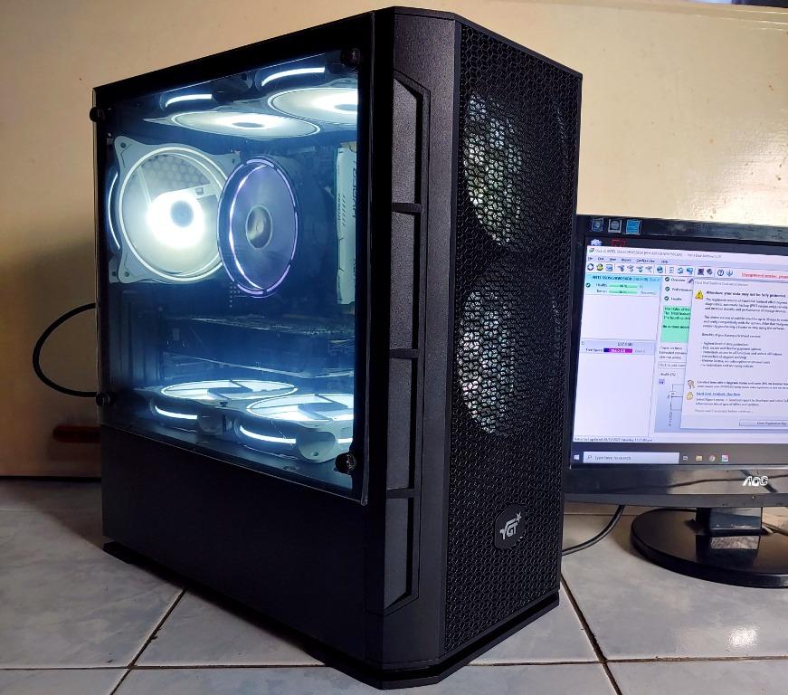 Mid Gaming PC with Video Card, Monitor, Complete System Set Desktop PC ...