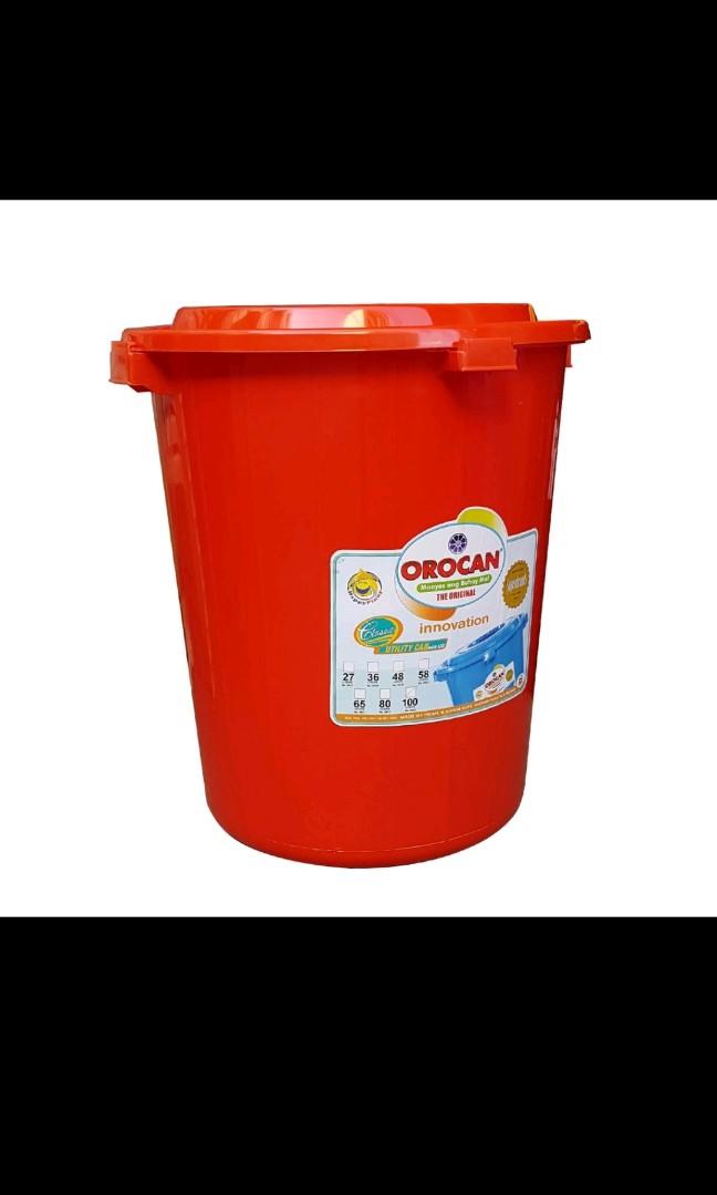 Orocan 100L Utility Pail/Utility Can/Water Drum/Water Container/Big Drum/Balde, Furniture & Home ...