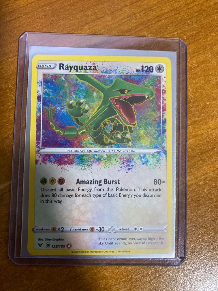 Pokemon TCG - Amazing Rare Rayquaza Pokemon Card, Hobbies & Toys, Toys ...