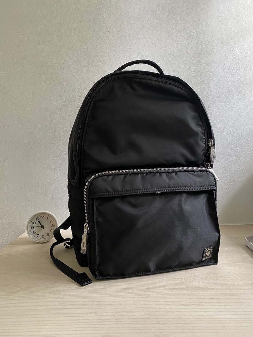 Porter black backpack (satin-like finish), Women's Fashion, Bags ...