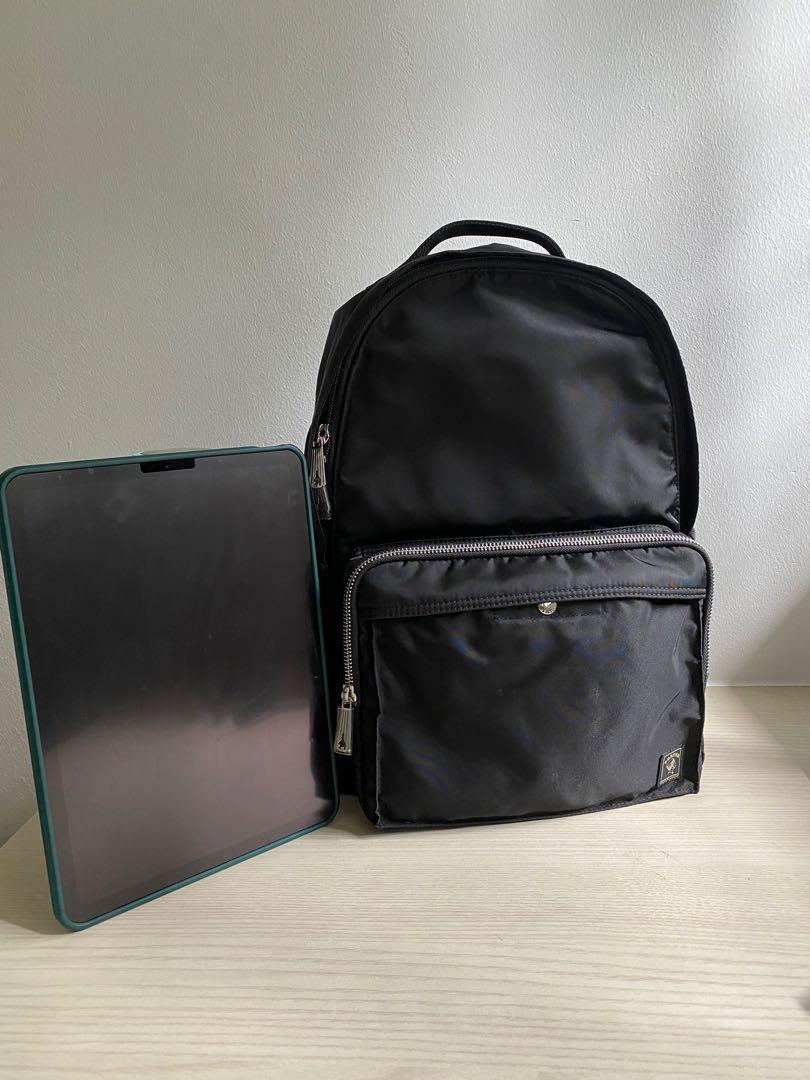 Porter black backpack (satin-like finish), Women's Fashion, Bags ...