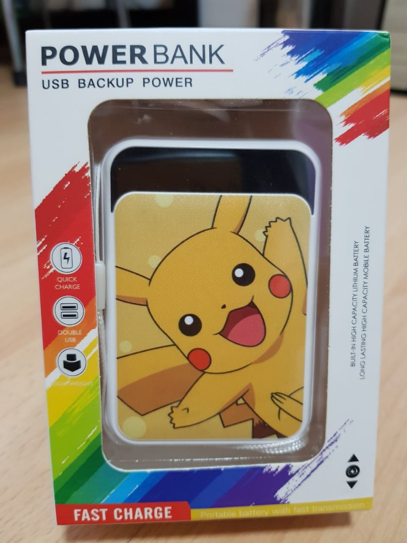 Powerbank mini Pikachu design 10000mAh, Mobile Phones & Gadgets, Mobile ...
