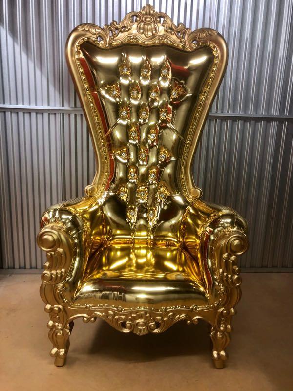 [CANADIAN CLIENT’S PHOTOS] BAROQUE DIVA Metallic Gold Leather Crystals ...