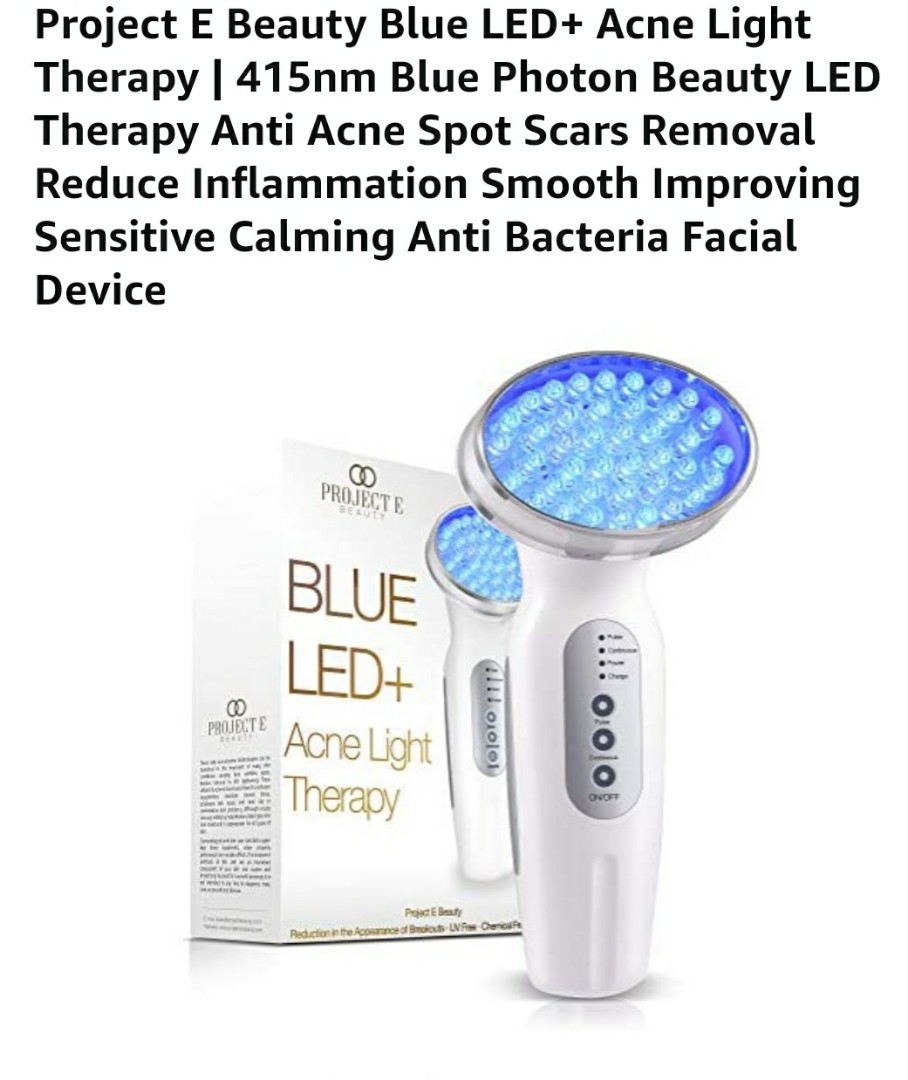 Project E Beauty Blue LED+ Acne Light Therapy | 415nm Blue Photon ...