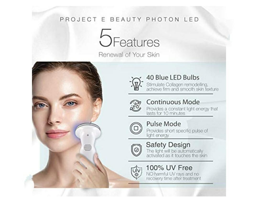 Project E Beauty Blue LED+ Acne Light Therapy | 415nm Blue Photon ...