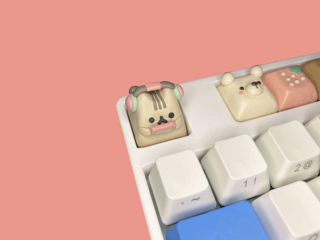 PUSHEEN GAMER artisan clay keycap, Computers & Tech, Parts ...