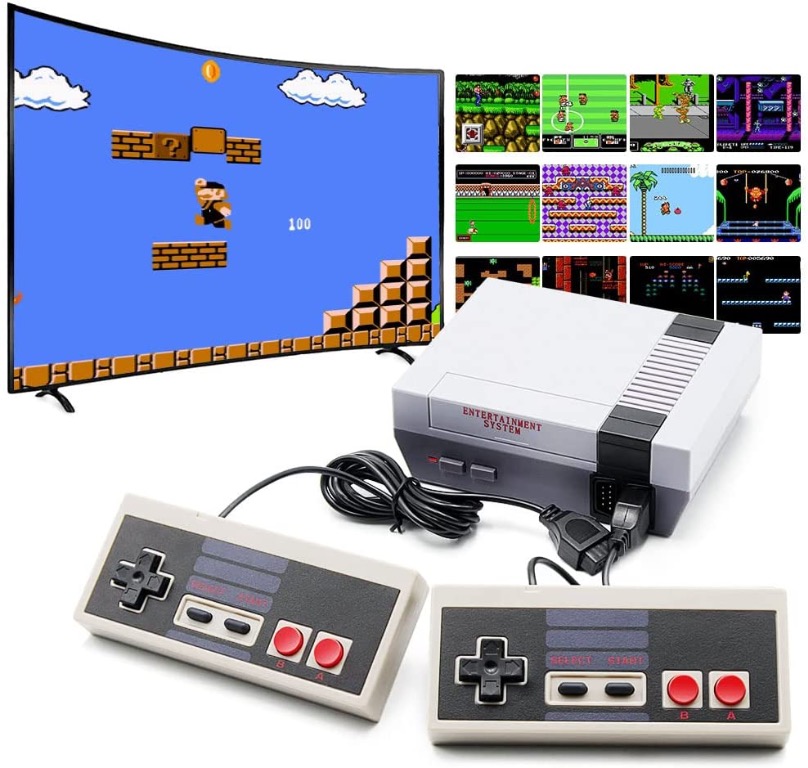 Retro Game Console,Mini Classic Game System with 620 Built-in Games and ...