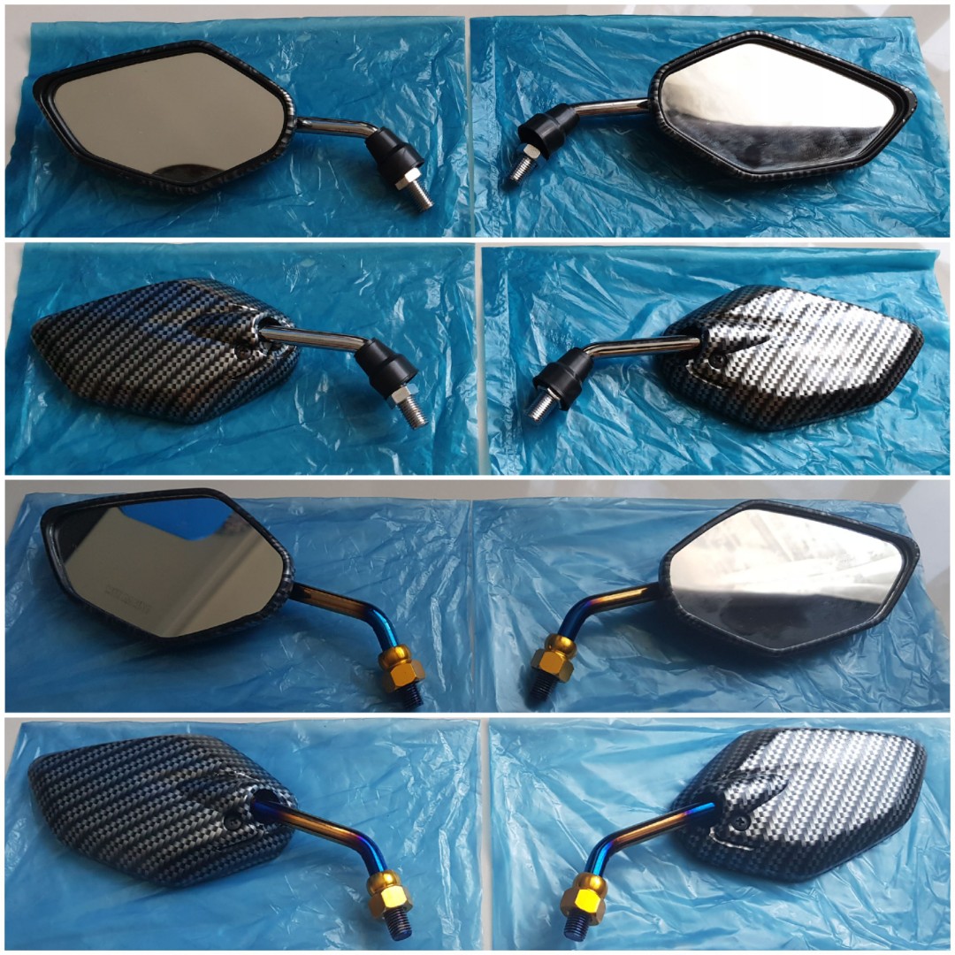 Short Shaft Carbon Fibre Mini Mirrors For Spark X1R Jupiter MX LC 135 ...