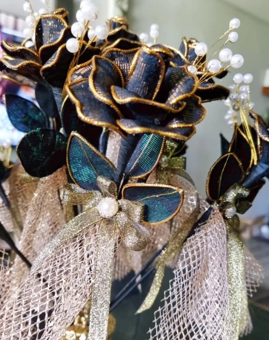 Bunga Pahar / Bunga Telur Songket, Hobbies & Toys, Stationery & Craft ...