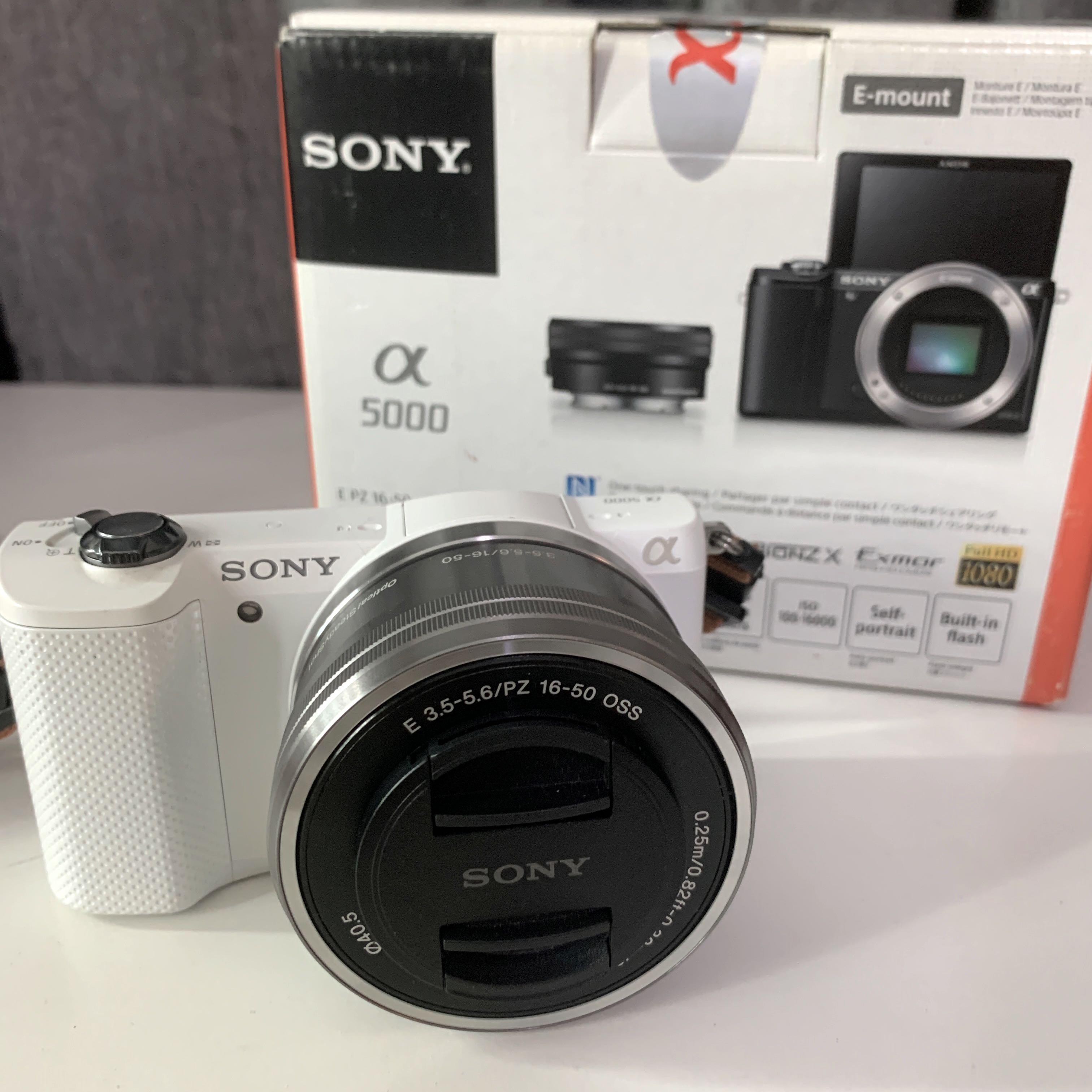 Sony a5000 interchangeable lens digital camera in white, Photography ...