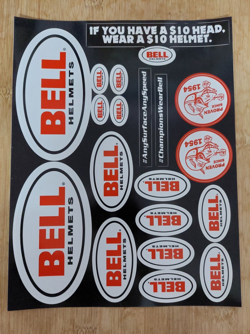 Sticker bell helmets papan hitam, Auto Accessories on Carousell