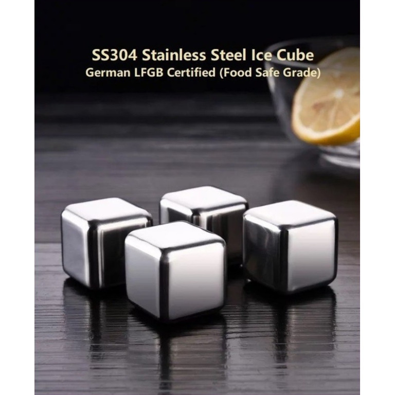 SUS304 Stainless Steel Ice Cube Food Safe Grade Reusable Ice Cubes ...