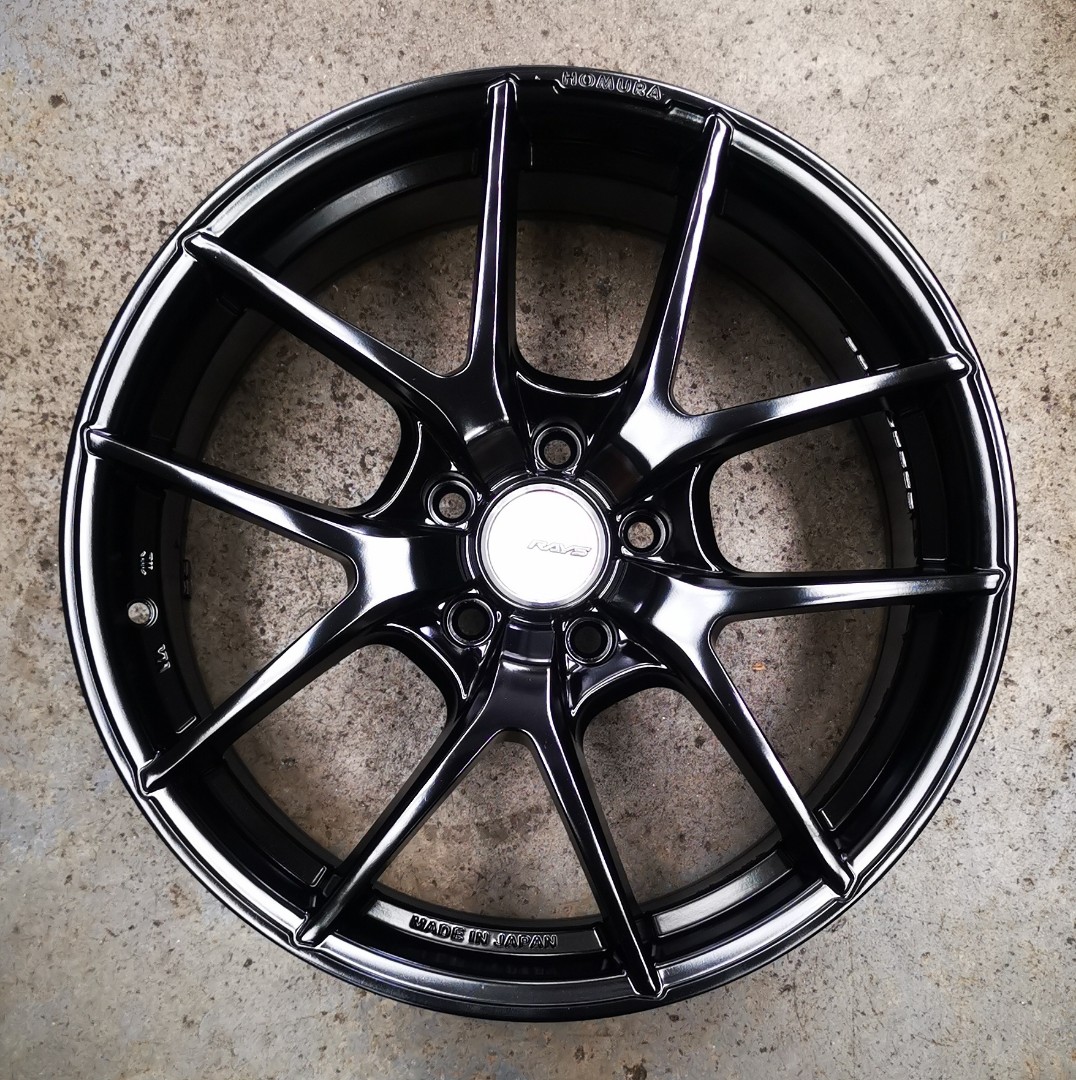 Used 18" Original Rays Rims, Car Accessories, Tyres & Rims on Carousell