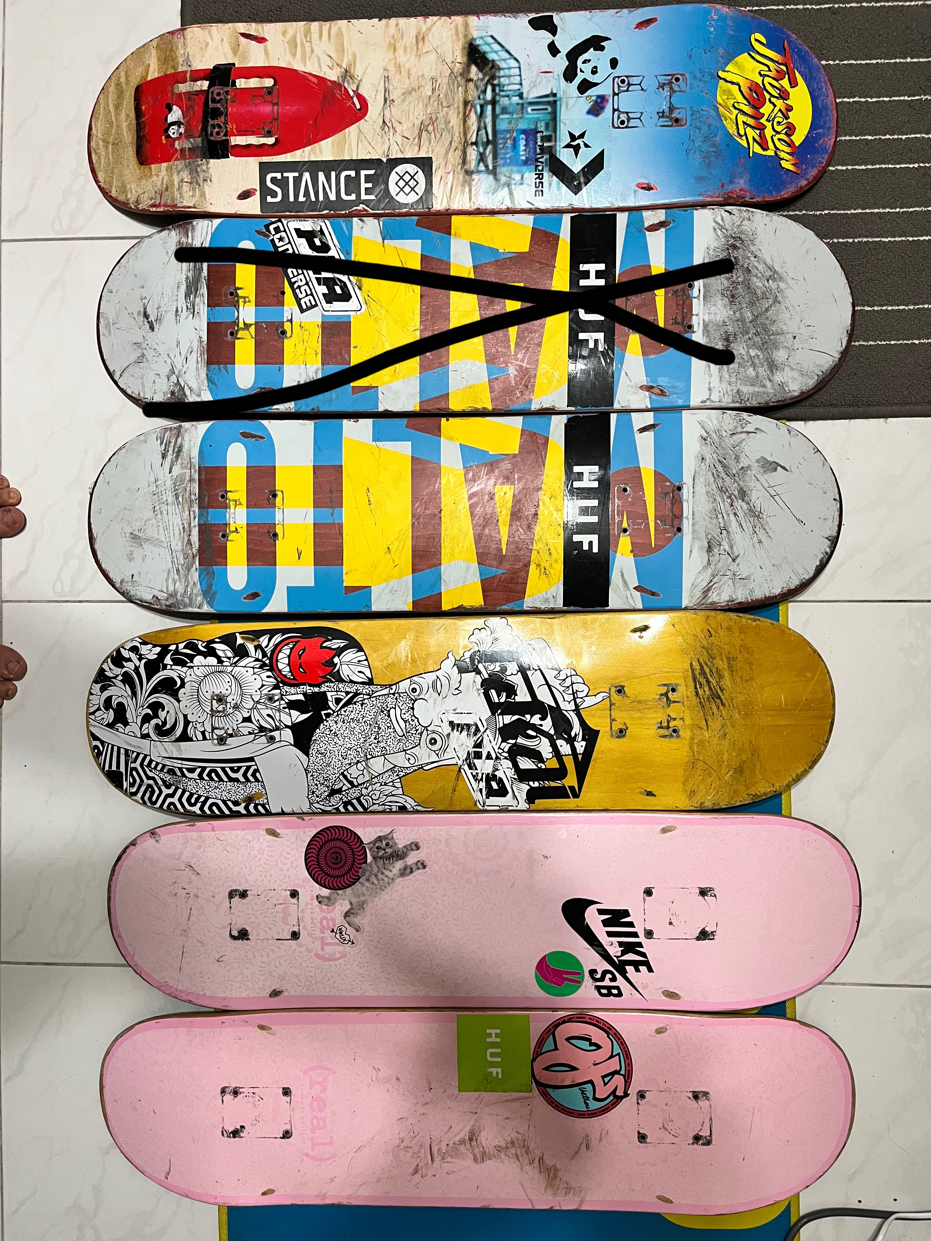 Used skateboard, Sports Equipment, Sports & Games, Skates, Rollerblades ...