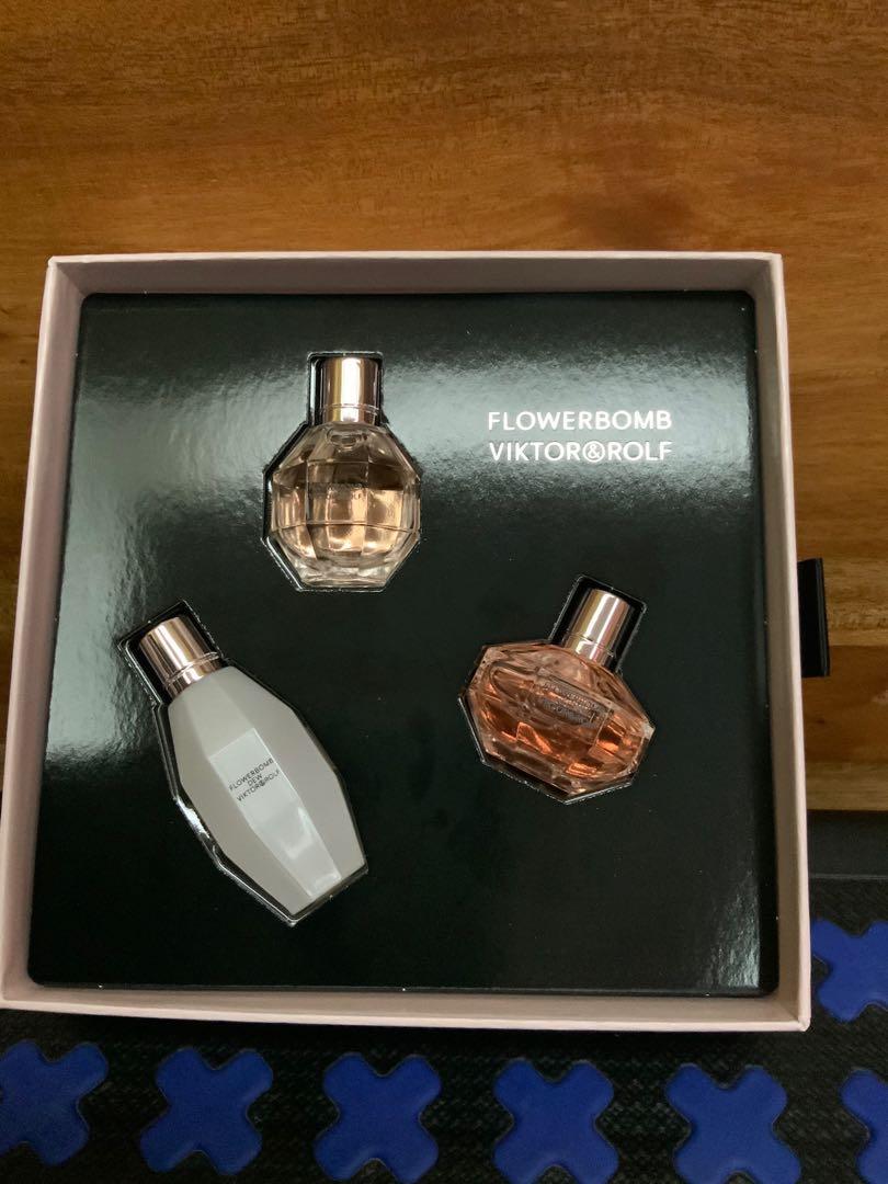 Viktor & Rolf Flowerbomb mini trio EDP, Beauty & Personal Care ...