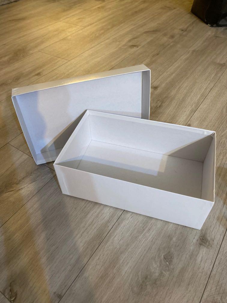 White shoebox (hard card box), Furniture & Home Living, Furniture ...
