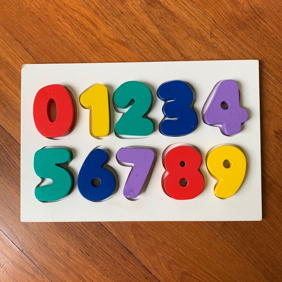 Wooden Numbers To Introduce Numbers To Toddlers Babies Kids Infant 