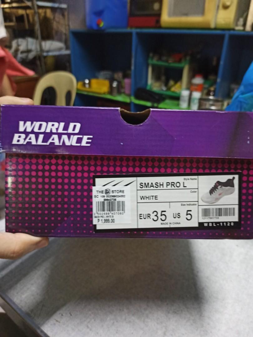 World Balance Smash Pro L Womens Rubber Shoes, Women's Fashion ...