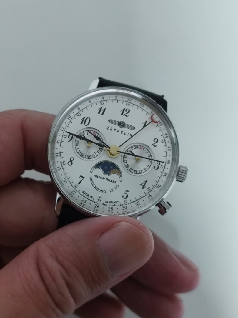 Zeppelin Moon phase watch, Luxury, Watches on Carousell