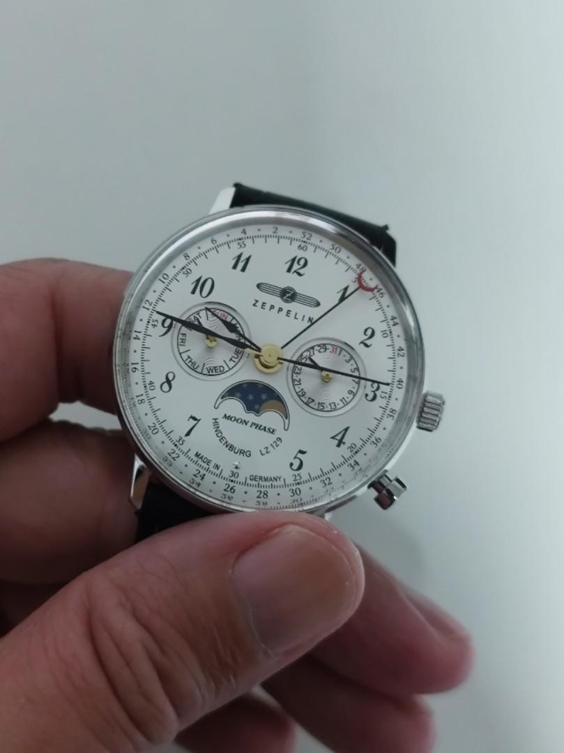 Zeppelin Moon phase watch, Luxury, Watches on Carousell