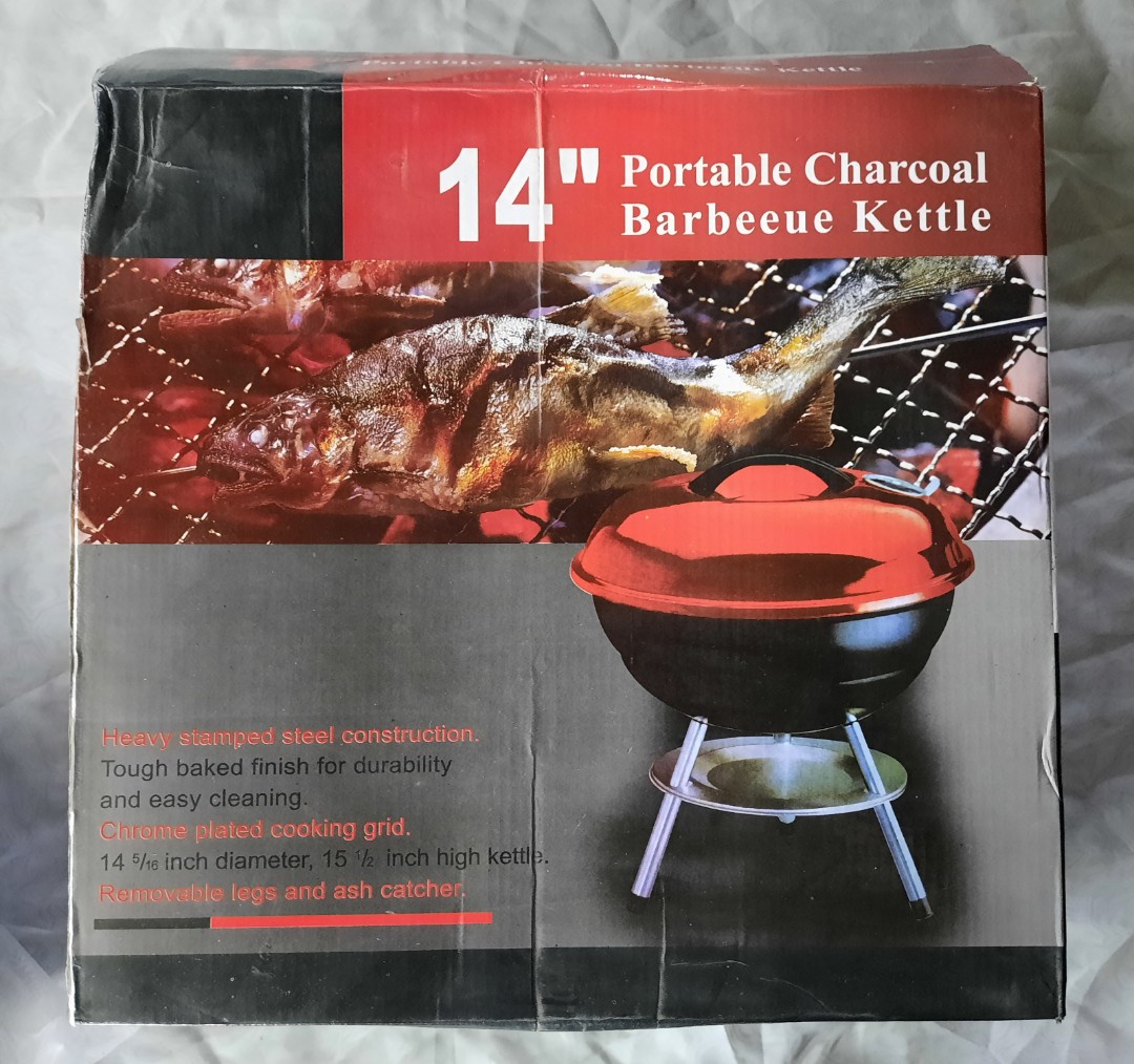 14-inch ihawan / Portable Charcoal Barbecue Kettle, Furniture & Home ...