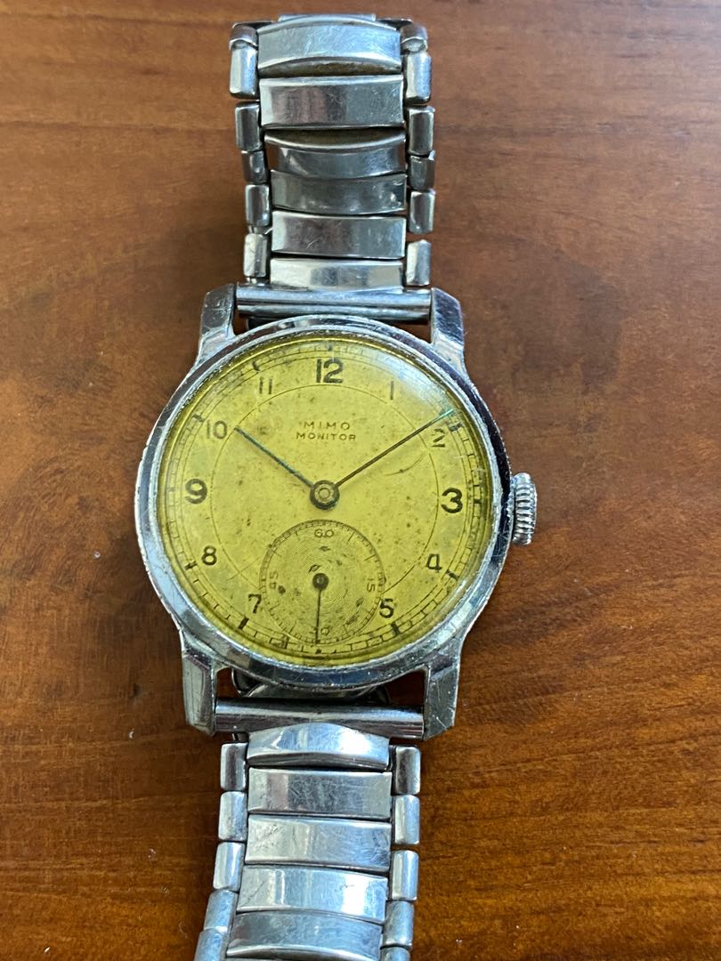 1940s Swiss Mimo Monitor watch, Men's Fashion, Watches & Accessories ...