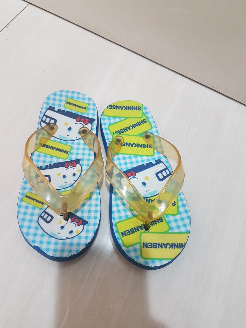 19 cm sendal jepit Shinkansen kereta Jepang Japan, Bayi & Anak, Baju ...