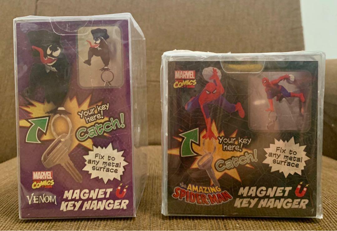 2pc set Spider-Man and Venom Magnet Key Hanger, Key Holder, Hobbies ...