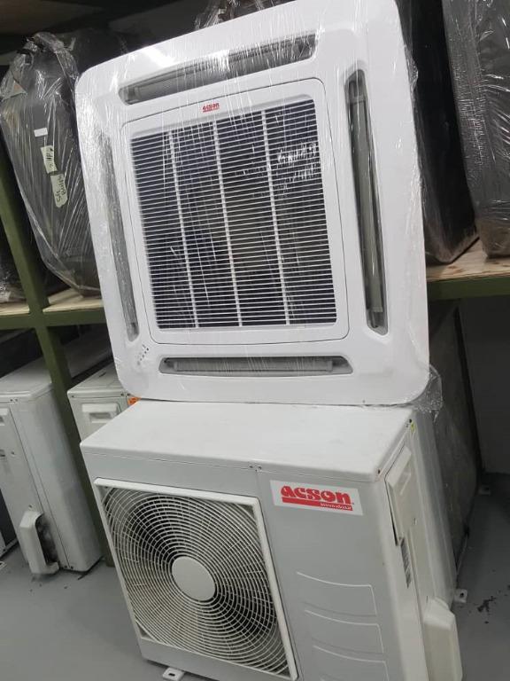 3.0HP Acson Ceiling Cassette Used Aircond AC2128, TV & Home Appliances ...