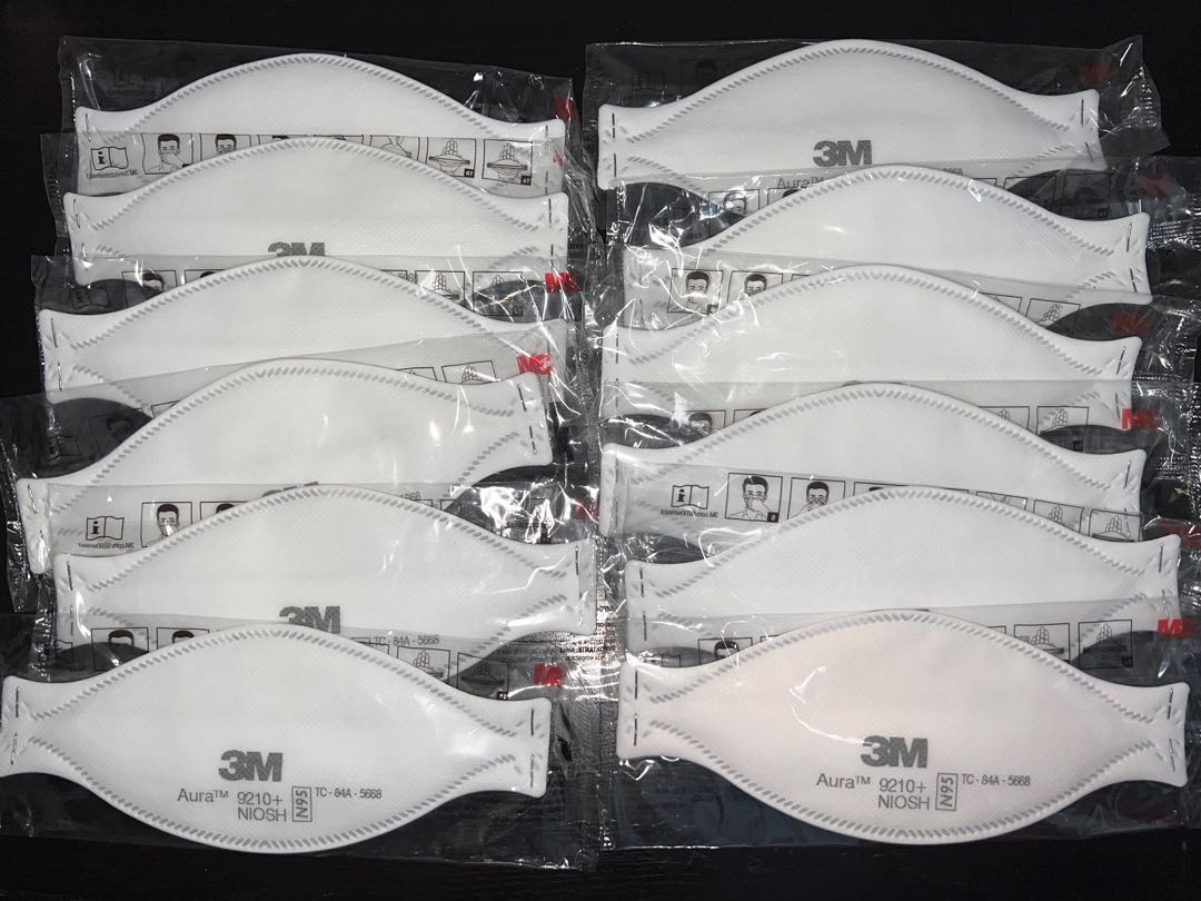 3M N95 9210+ NIOSH Face Mask, Health & Nutrition, Face Masks & Face ...