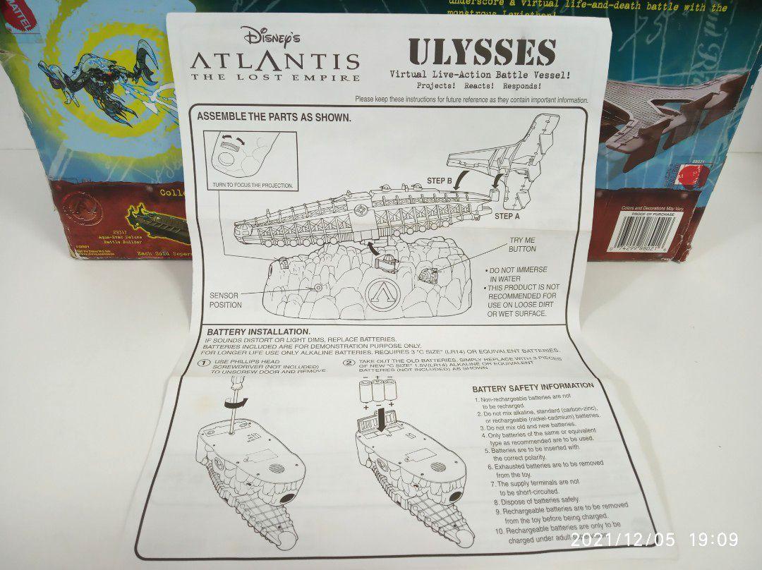 絕版 Disney Atlantis The Lost Empire Ulysses Live Action Battle Vessel ...