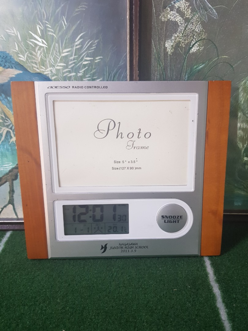 Adesso Clock, Japan surplus working, with photo frame, Furniture & Home ...