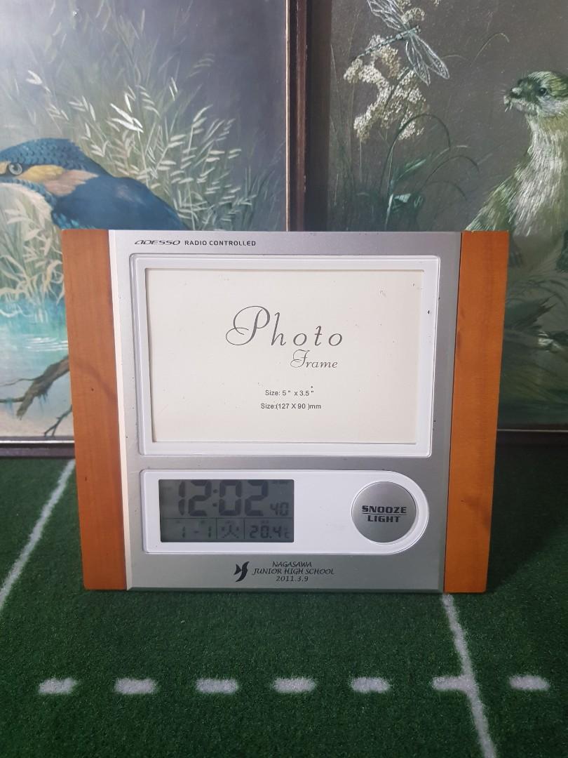 Adesso Clock, Japan surplus working, with photo frame, Furniture & Home ...