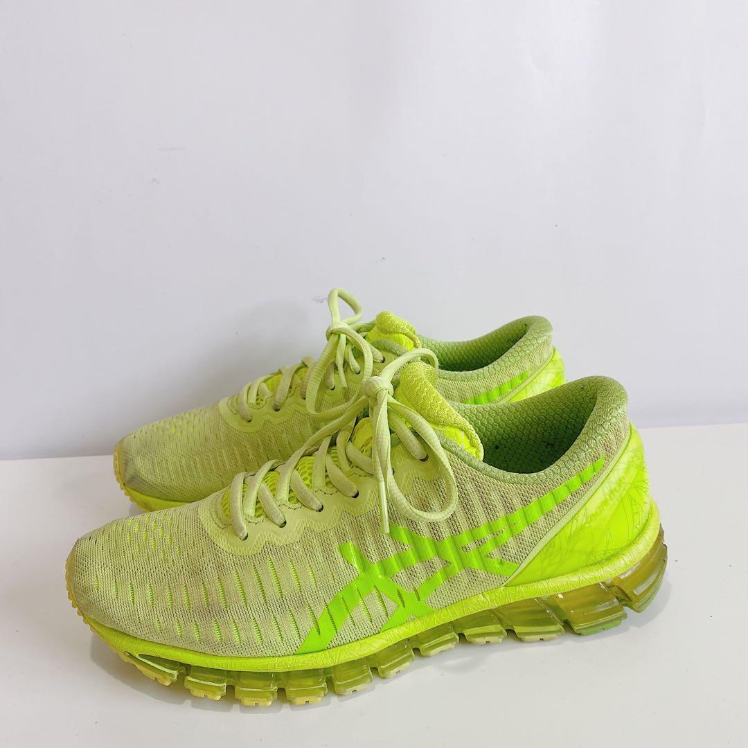 Asics Gel Neon Green Running Shoes Sneakers, Women's Fashion, Footwear ...