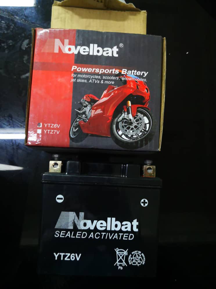 Battery novelbat, Motorcycles, Motorcycle Accessories on Carousell