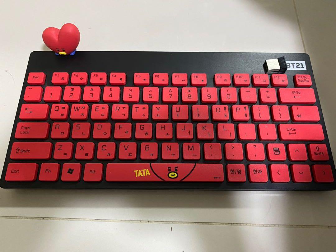 BT21 TATA Bluetooth Keyboard, Hobbies & Toys, Memorabilia ...