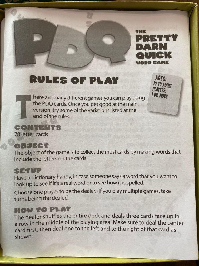Card Games: PDQ (Word Game), Hobbies & Toys, Books & Magazines ...