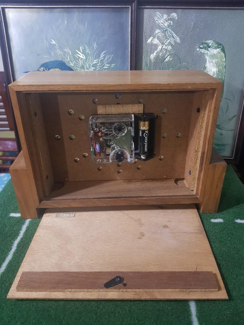 Citizen transistor clock, wood, 9" w x 7.3" h, Japan surplus, Furniture ...