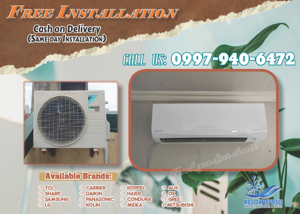 DAIKIN SMART SERIES SPLIT TYPE INVERTER AIRCON WITH FREE INSTALLATION ...