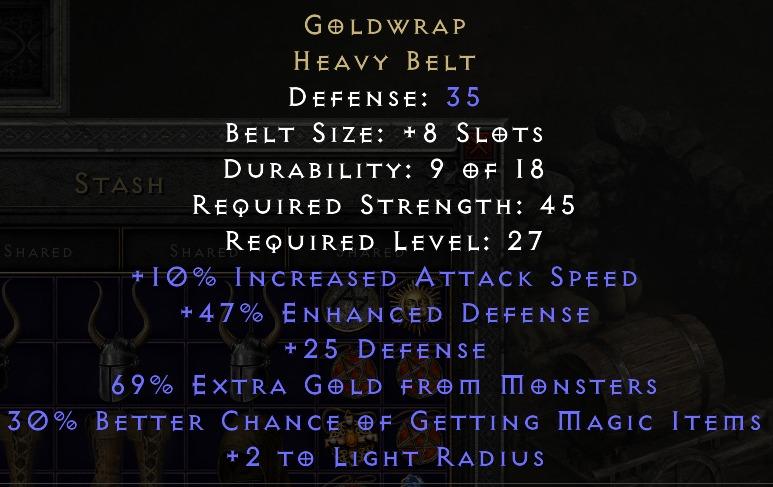 Goldwrap Heavy Belt, Video Gaming, Gaming Accessories, In-Game Products ...