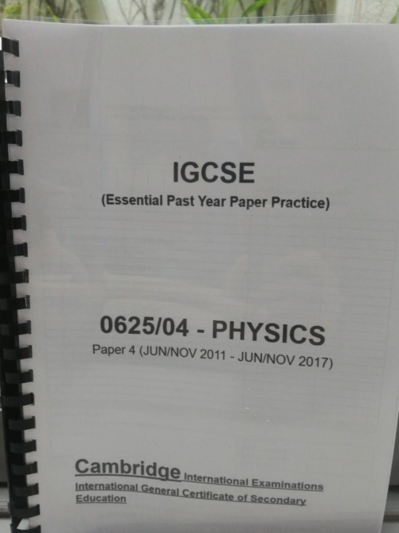IGCSE PHYSICS past year practice, Hobbies & Toys, Books & Magazines ...