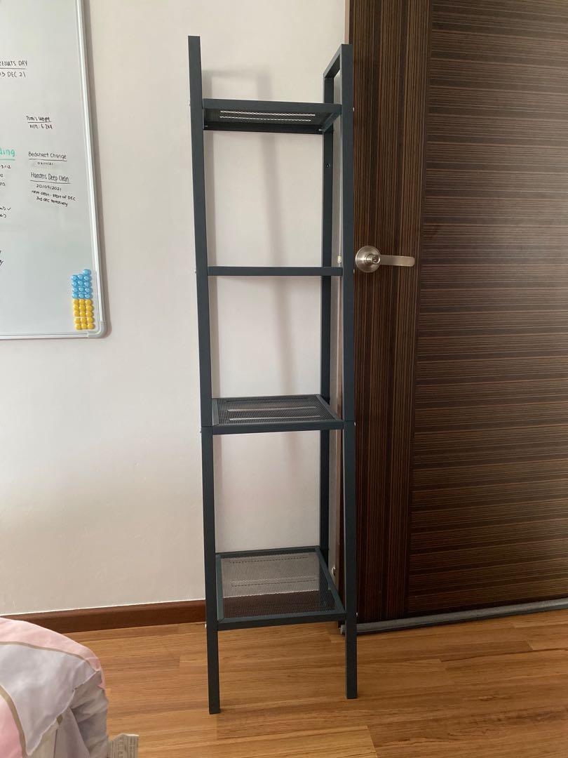 Ikea Lerberg Metal Rack / Shelf Navy Blue, Furniture & Home Living ...