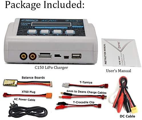 (JB217) HTRC C150 LiPo Charger 1-6S RC Battery Balance Charger Discharger 150W 10A AC/DC for ...