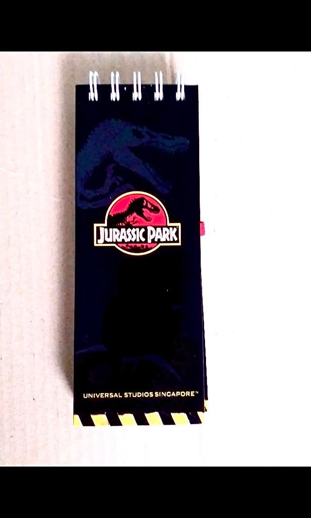 USS Jurassic Park notepad notebook Universal Studios Singapore paper ...