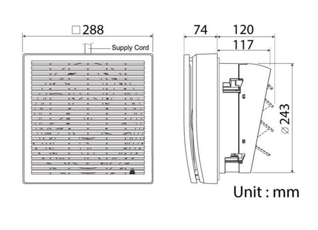 KDK 20WHCT kdk 20 whct ventilation exhaust fan window mount, TV & Home ...