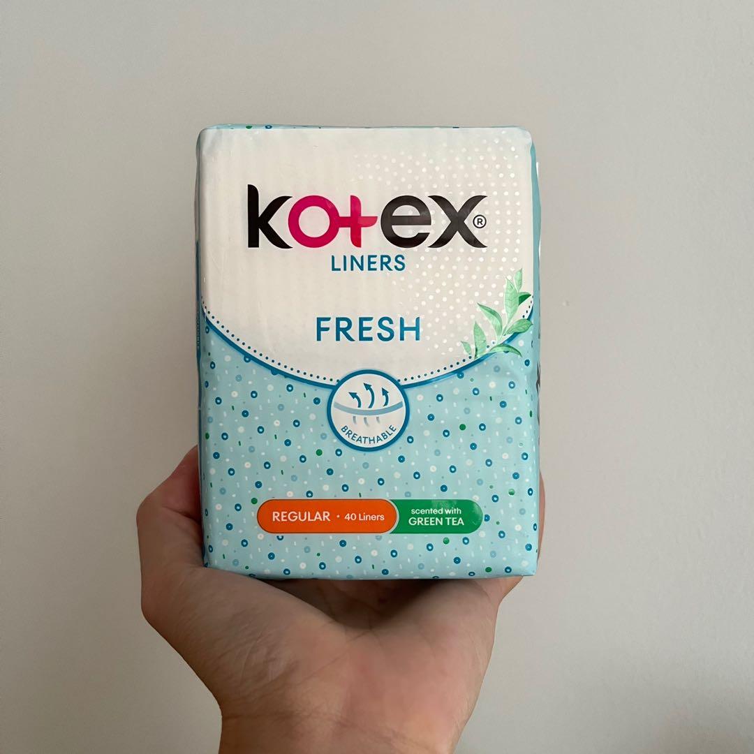 Kotex panty liners green tea scented, Beauty & Personal Care, Sanitary ...