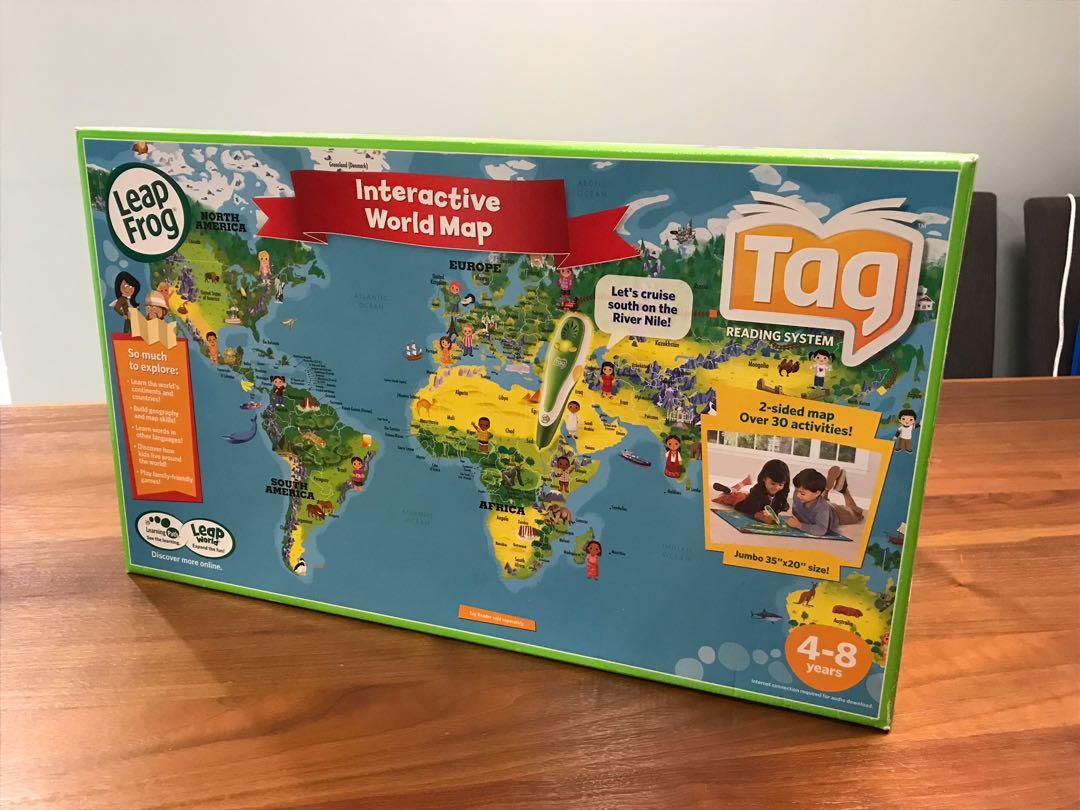 Leapfrog interactive World Map, Hobbies & Toys, Toys & Games on Carousell
