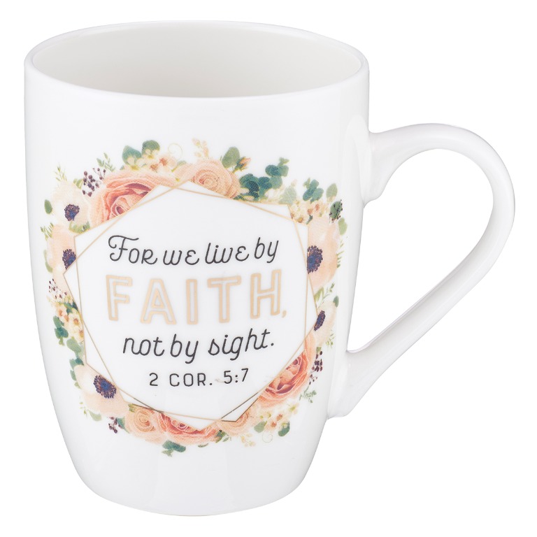 Live by Faith Coffee Mug - 2 Corinthians 5:7, Furniture & Home Living ...