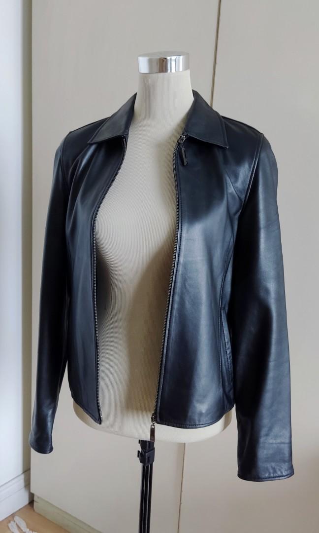 [MINIMALIST] Simple Leather Jacket, Women's Fashion, Coats, Jackets and ...