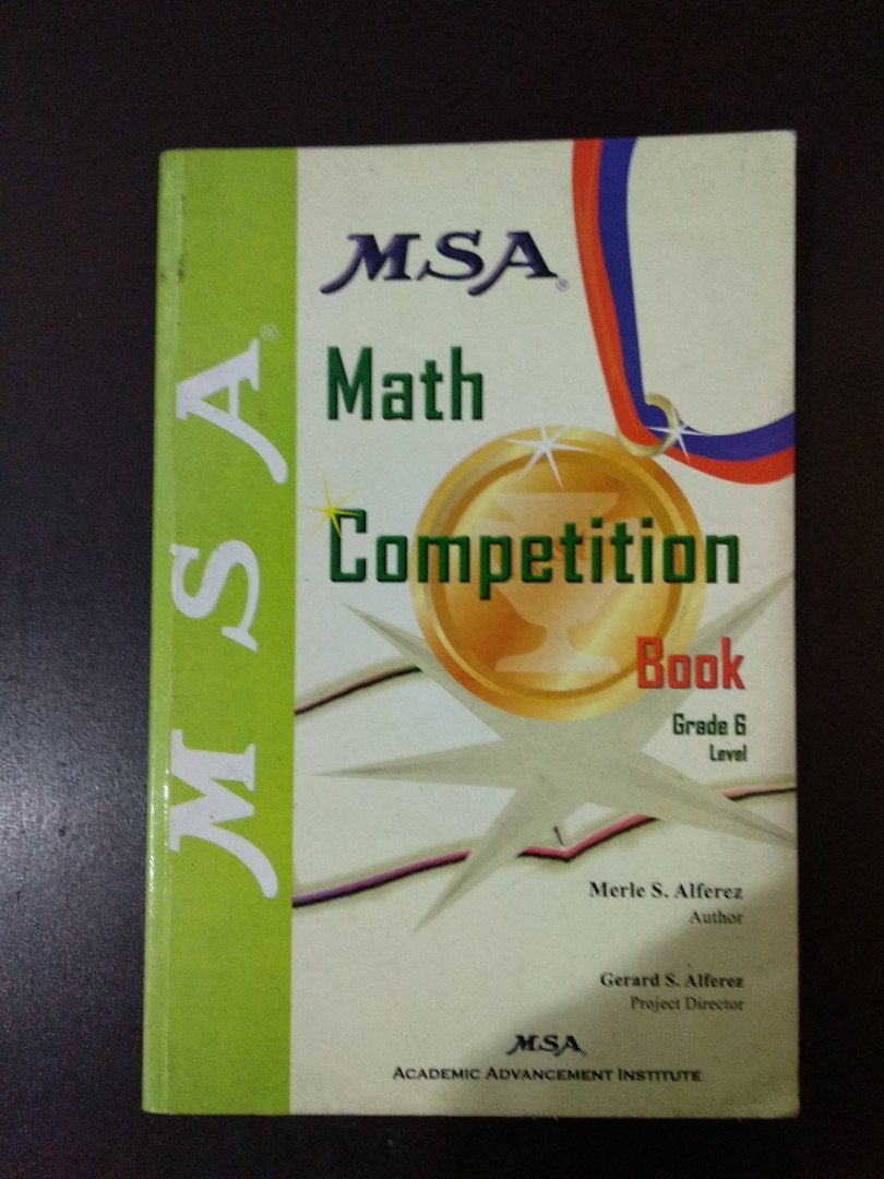 MSA Math Competition Book Grade 6 Level, Hobbies & Toys, Books ...